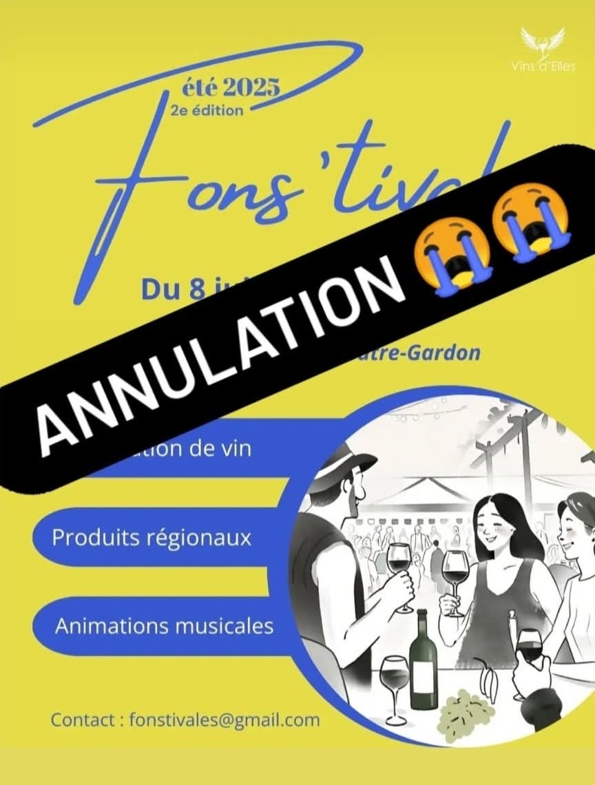 ⚠️ Annulation des Fons'tivales - Commune de Fons : Commune de Fons